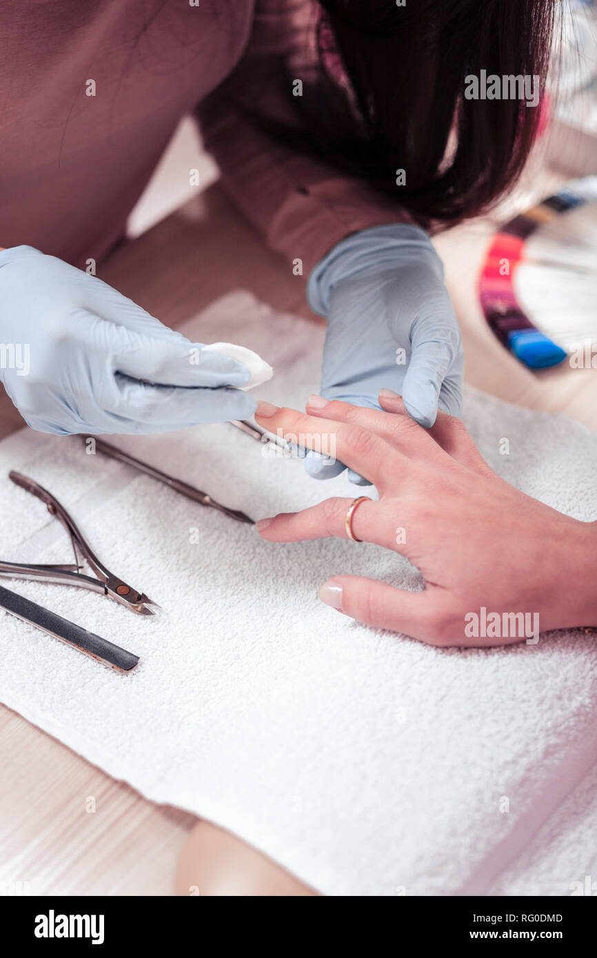 Removing shellac hi-res stock photography and images - Alamy