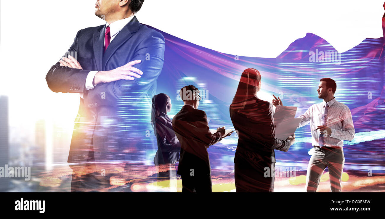 Superhero business people corporate team hi-res stock photography and ...
