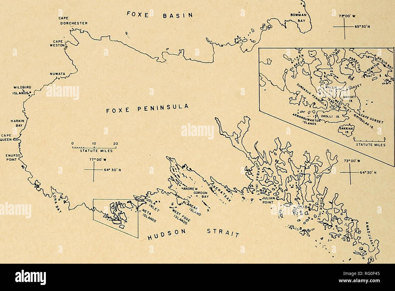 Baffin island map hi-res stock photography and images - Alamy