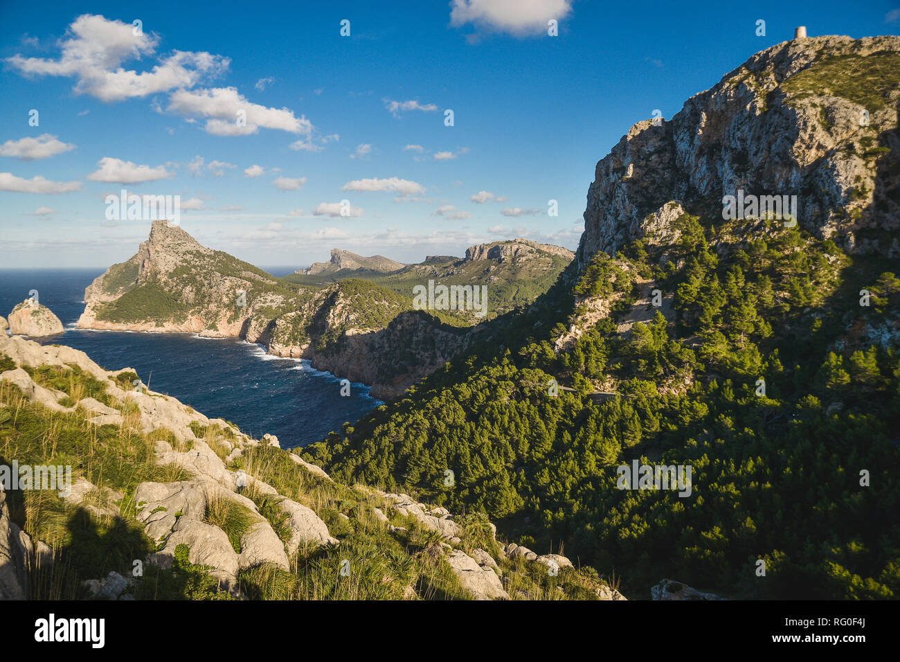 Beautiful panoramic view of Mirador es Colomer, Formentor on Mallorca ...