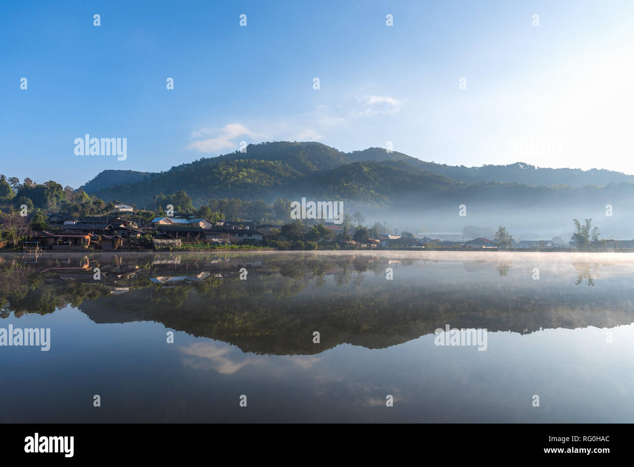 Landscape of Ban Rak Thai village. Mae hong sorn Province, Thailand ...