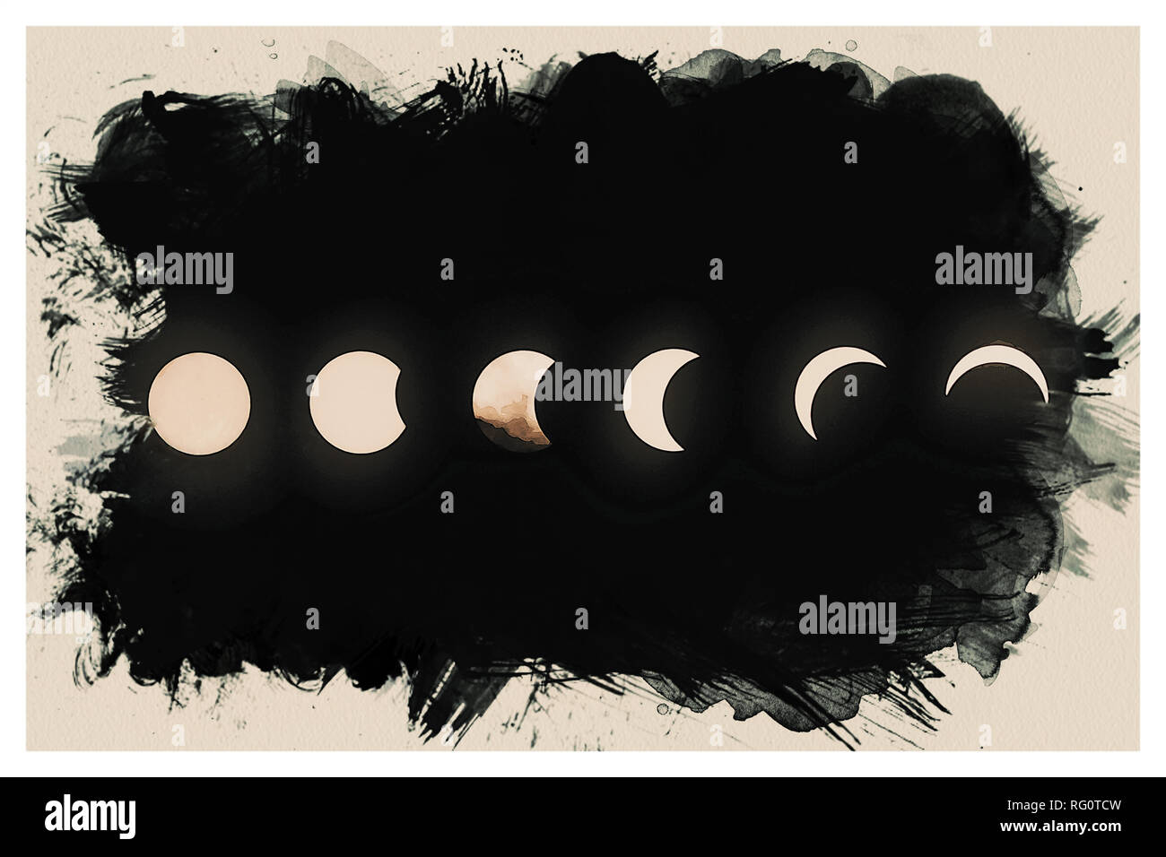 Phenomenon of solar eclipse Cut Out Stock Images & Pictures - Alamy