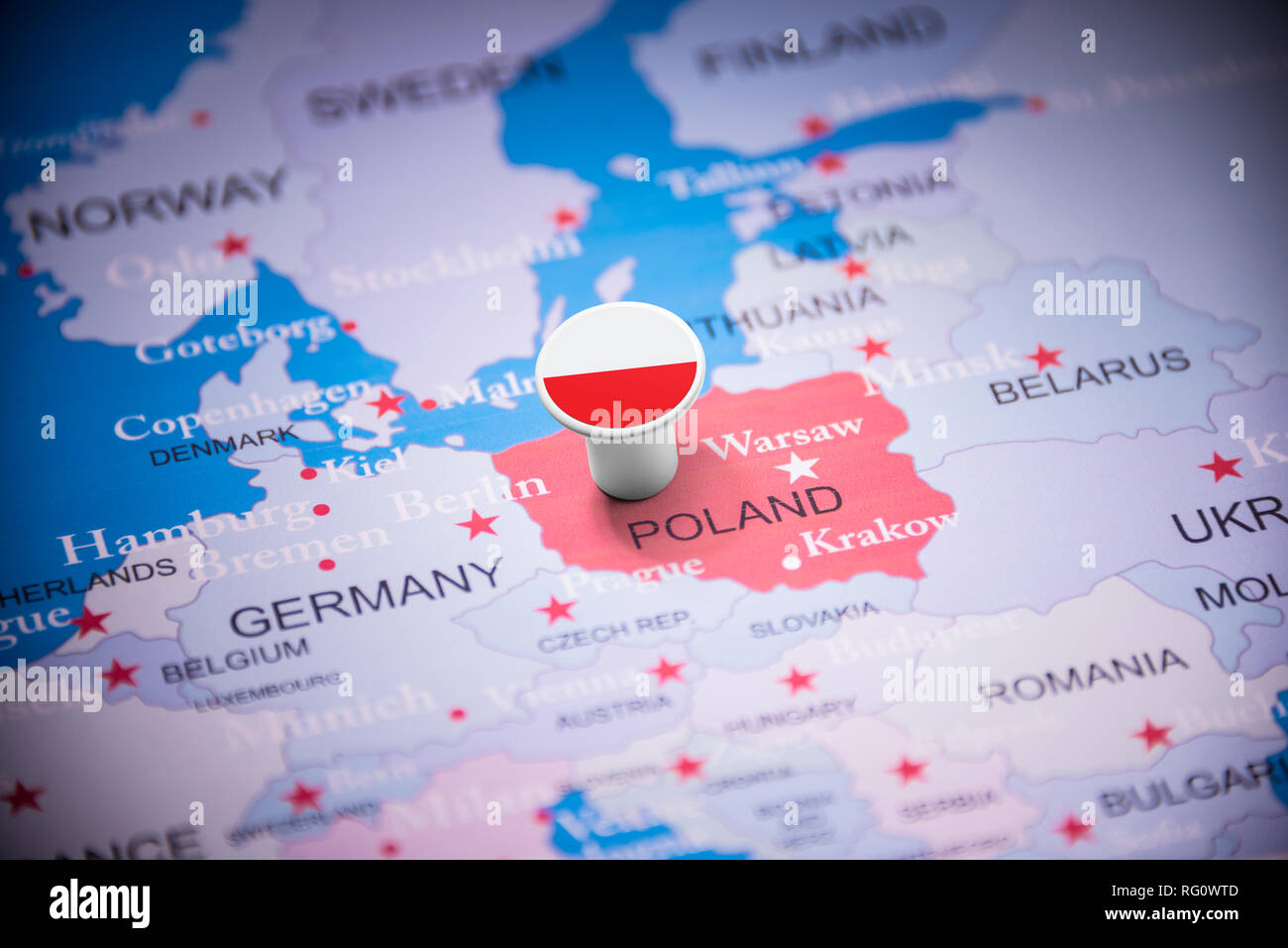 Poland polish flag map hi-res stock photography and images - Alamy