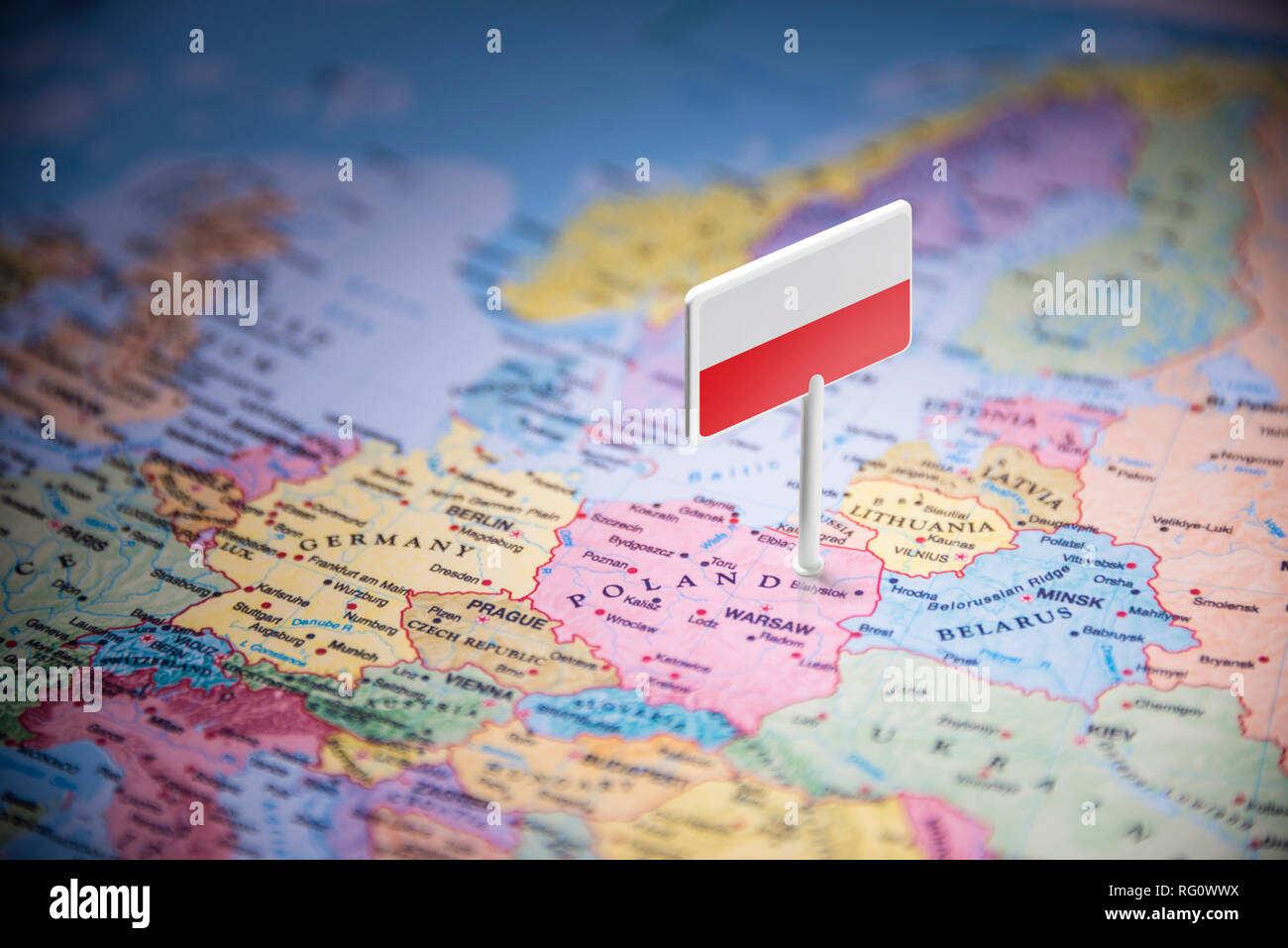 Poland map flag country nation hi-res stock photography and images - Alamy
