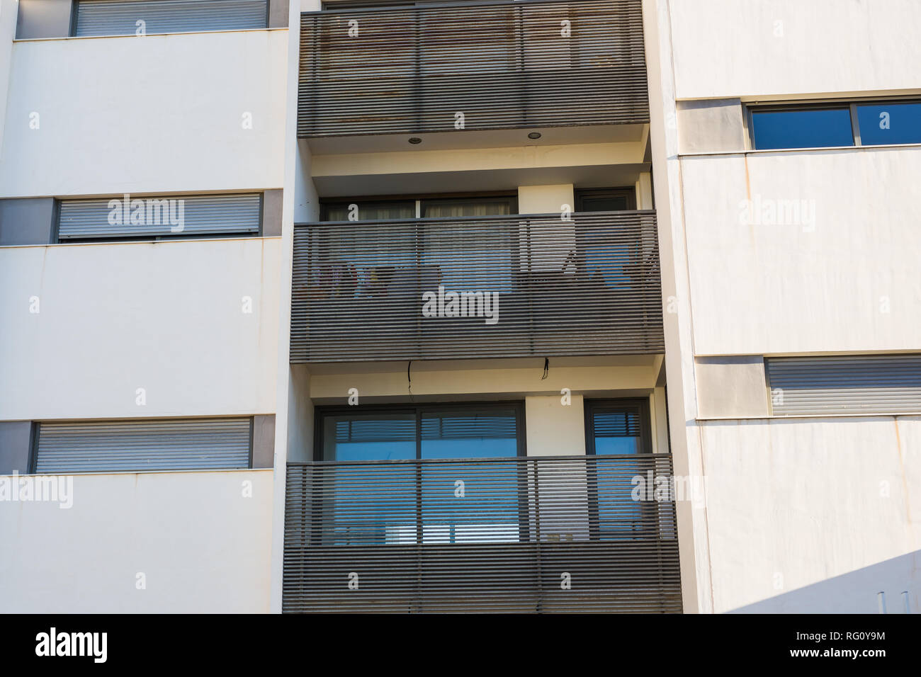 Design, architecture and exterior concept - Modern balconies Stock ...