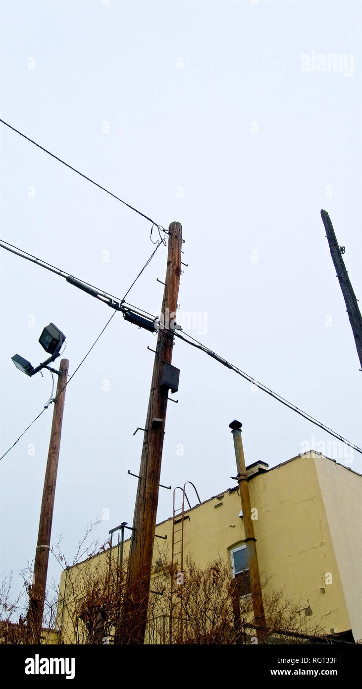 Electrical poles neighborhood hi-res stock photography and images - Alamy