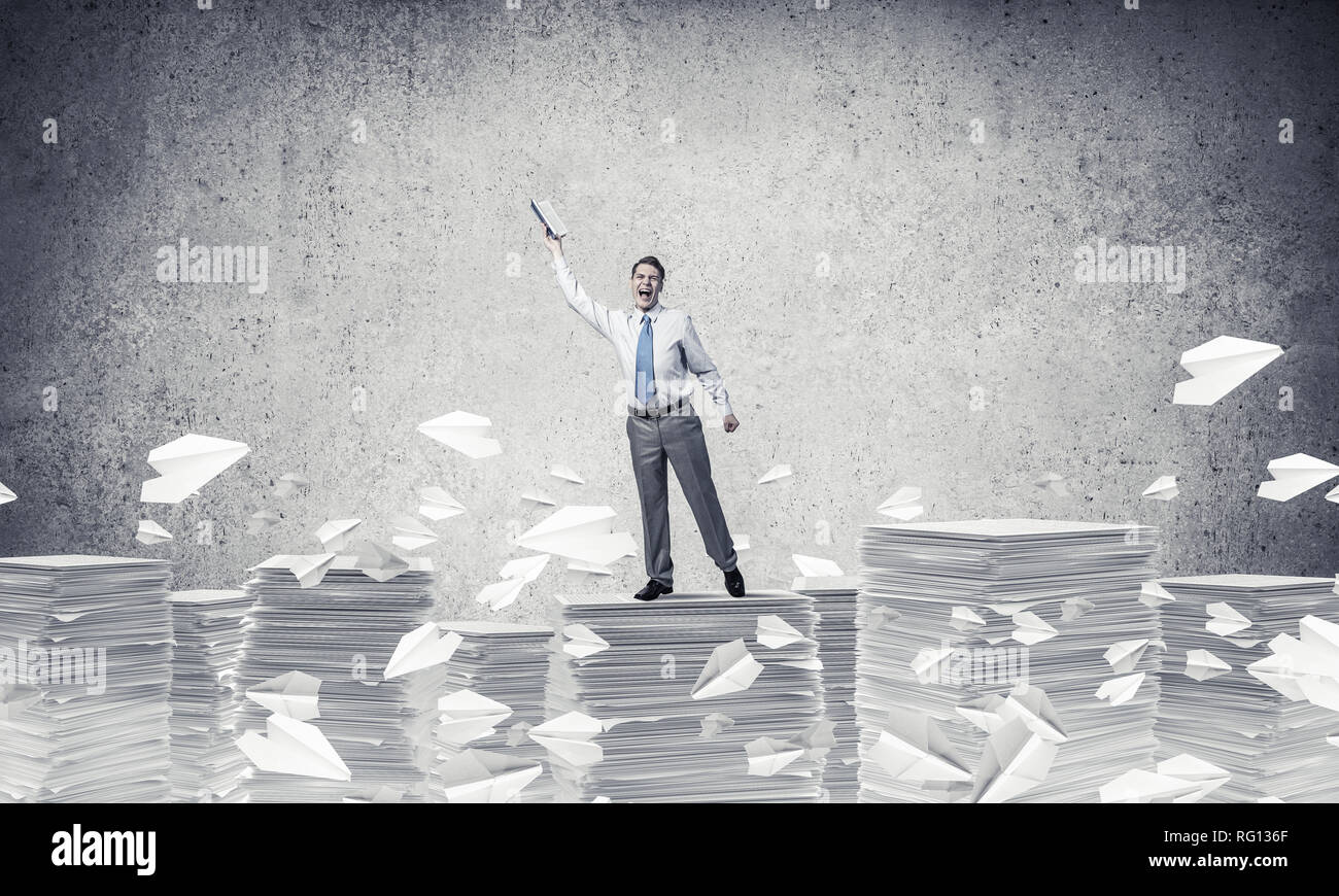 Study hard to become successful businessman Stock Photo - Alamy