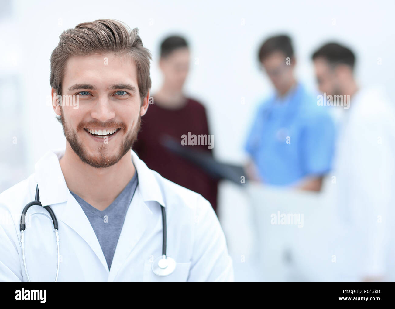 closeup.portrait of a handsome doctor Stock Photo - Alamy