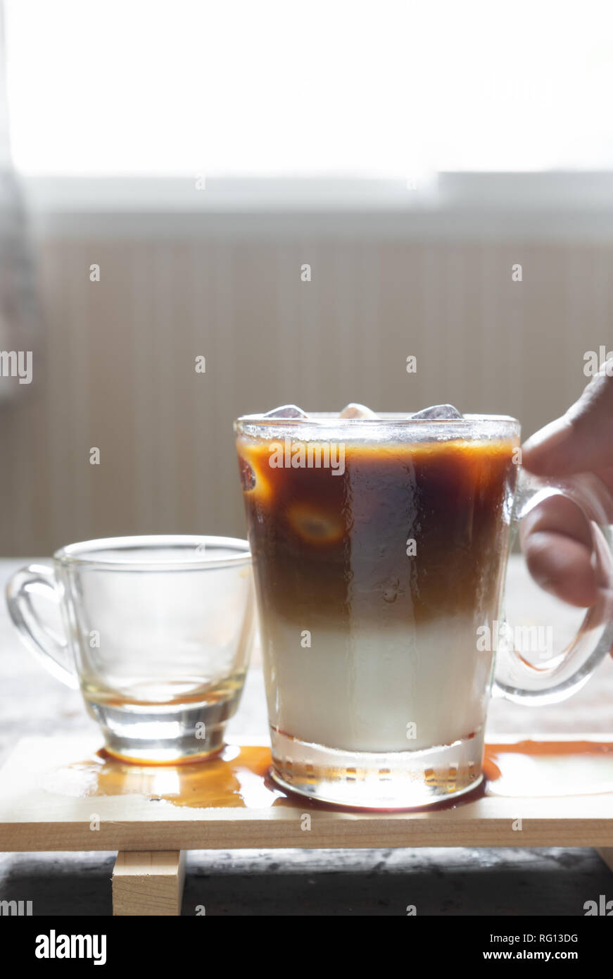 Iced coffee late Stock Photo - Alamy