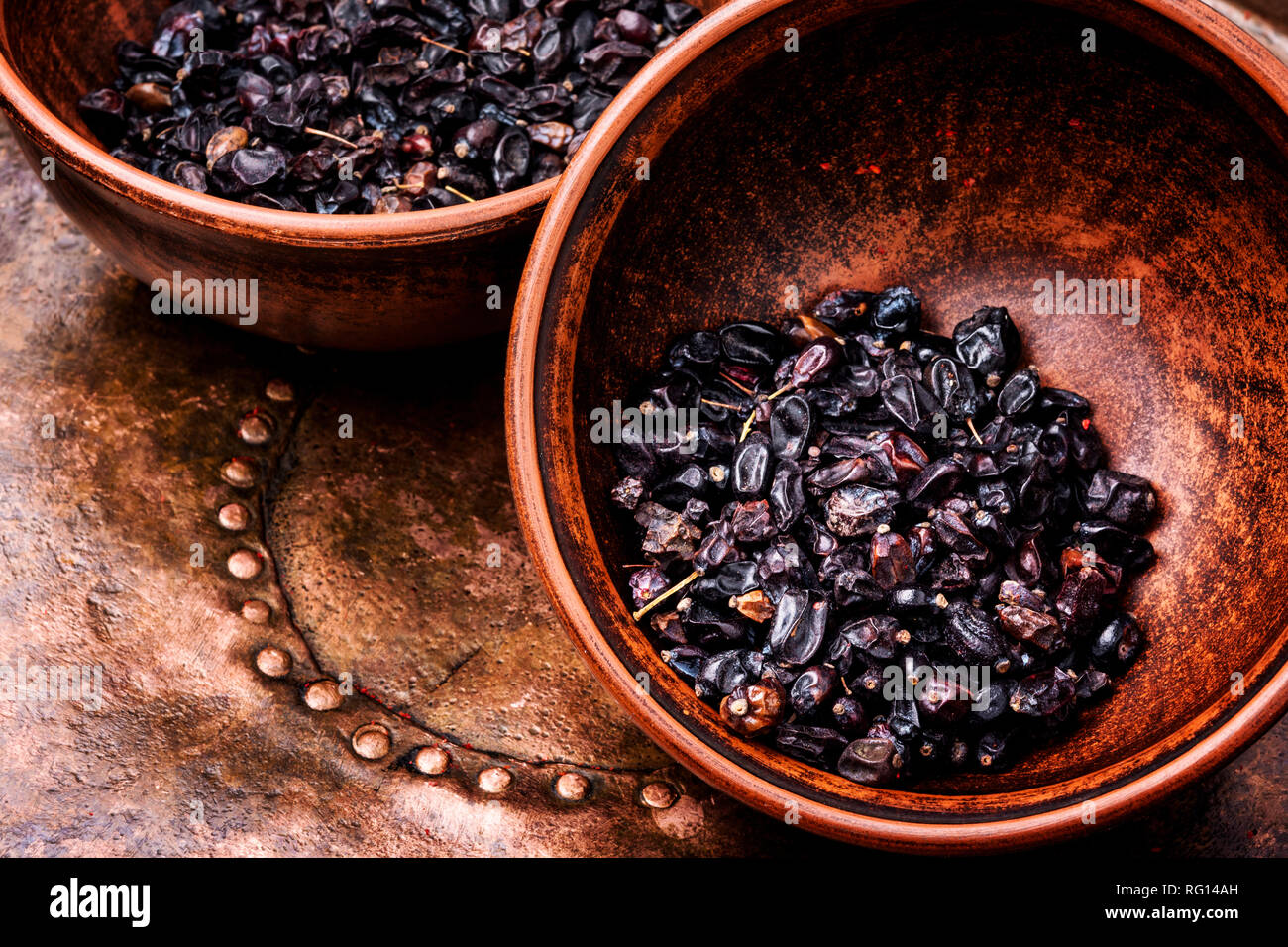 Dried berries of barberry as seasoning.Eastern cuisine Stock Photo - Alamy