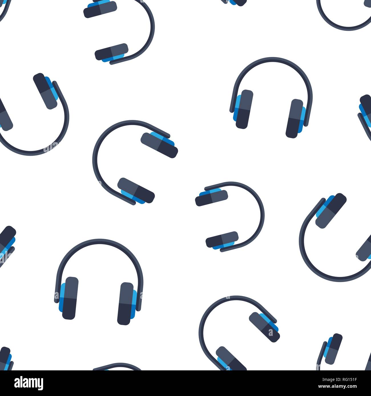 Headphone headset icon seamless pattern background. Headphones vector ...