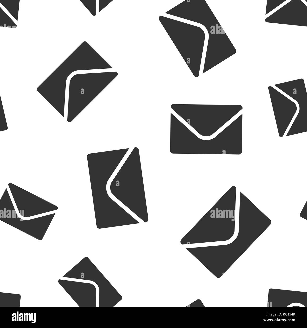 Mail envelope icon seamless pattern background. Receive email letter ...