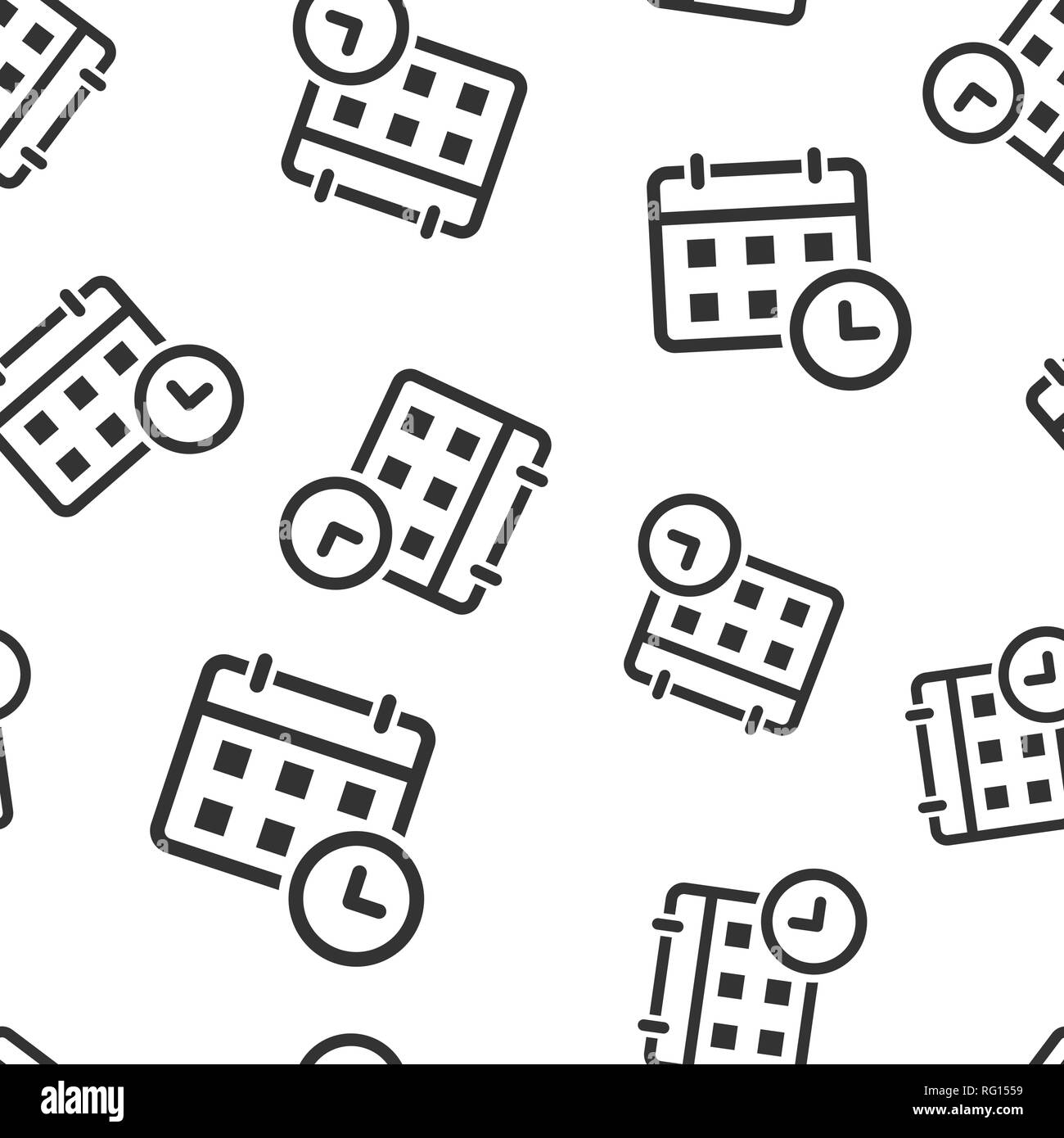 Calendar agenda icon seamless pattern background. Planner vector ...