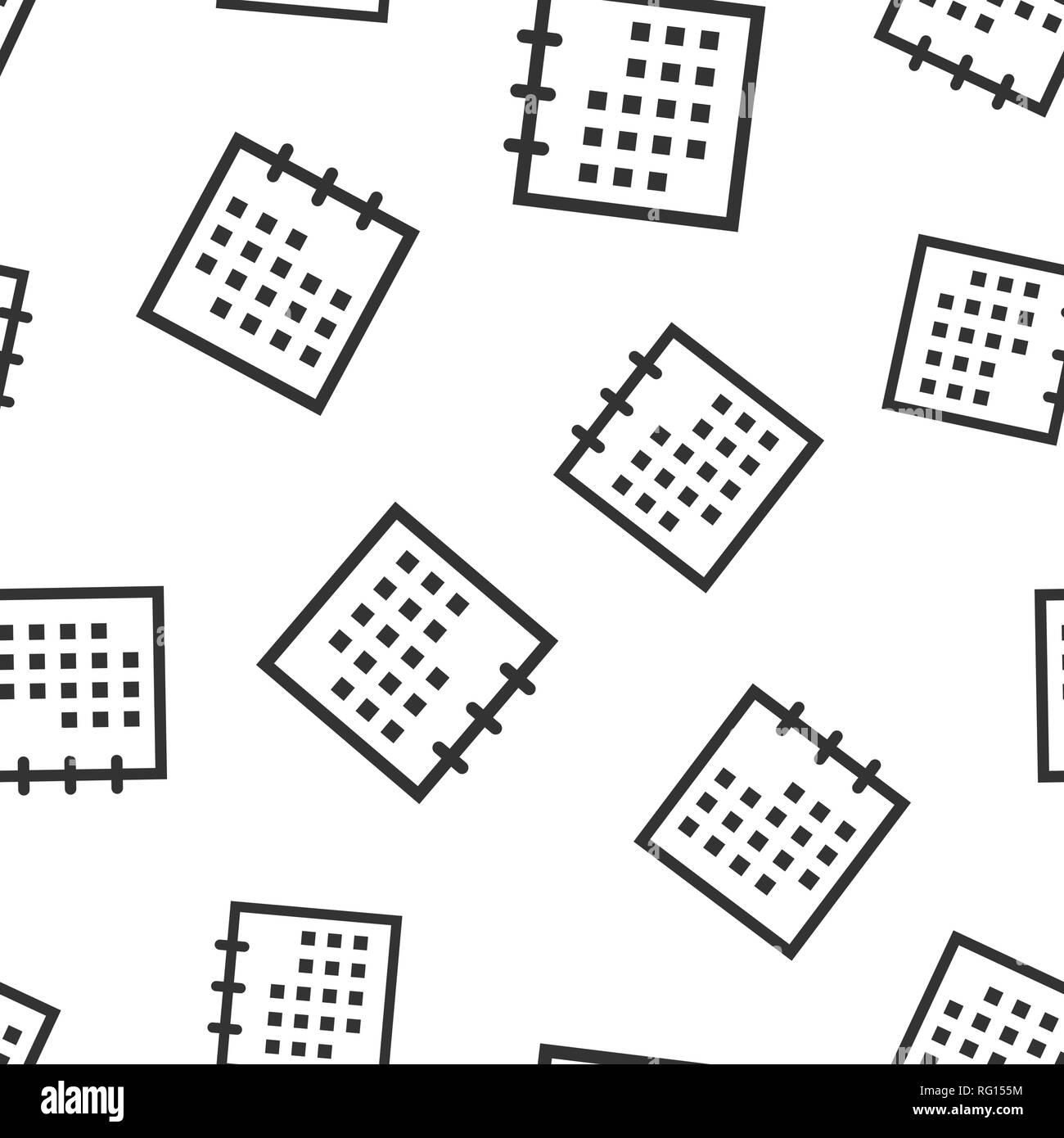 Calendar agenda icon seamless pattern background. Planner vector ...