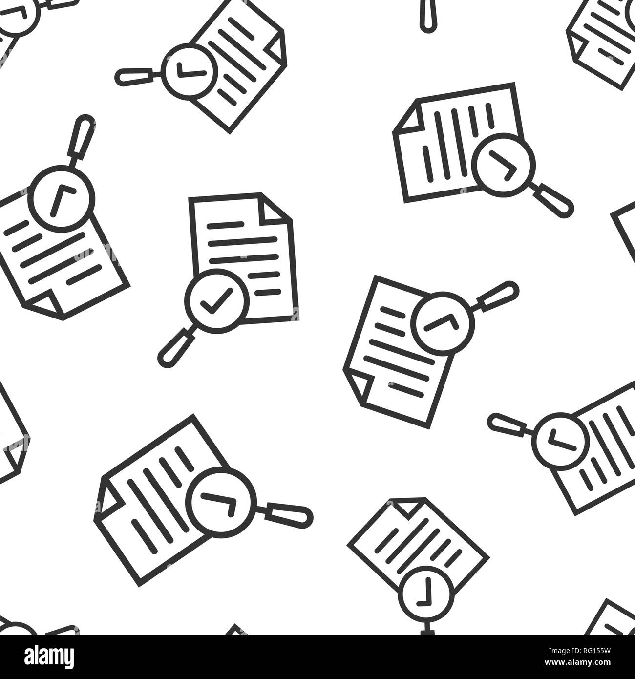 Scrutiny document plan icon seamless pattern background. Review ... Scrutiny document plan icon seamless pattern background. Review ...