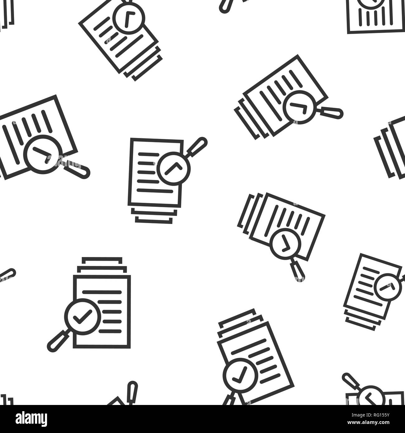 Scrutiny document plan icon seamless pattern background. Review ... Scrutiny document plan icon seamless pattern background. Review ...