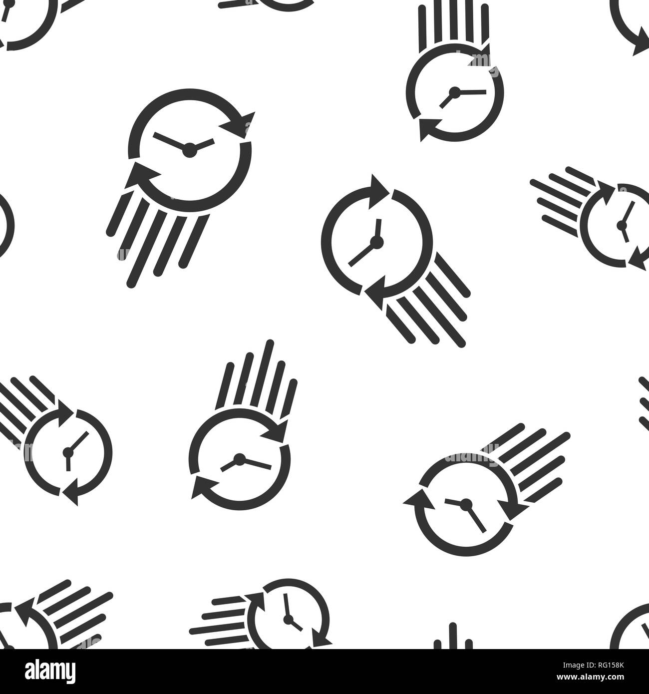 Clock Countdown Icon Seamless Pattern Background Time Chronometer Vector Illustration Watch