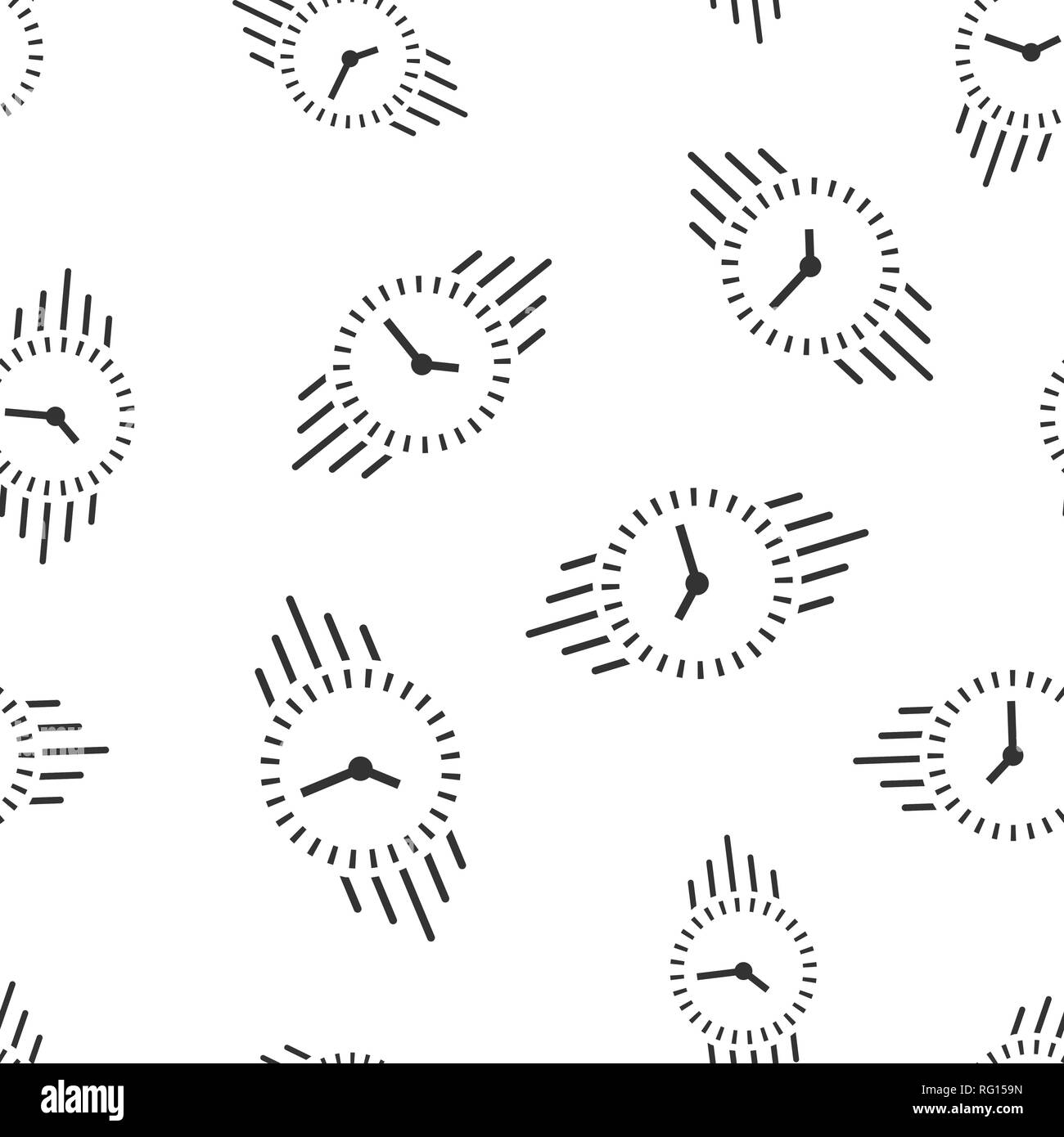 Clock Countdown Icon Seamless Pattern Background Time Chronometer Vector Illustration Watch