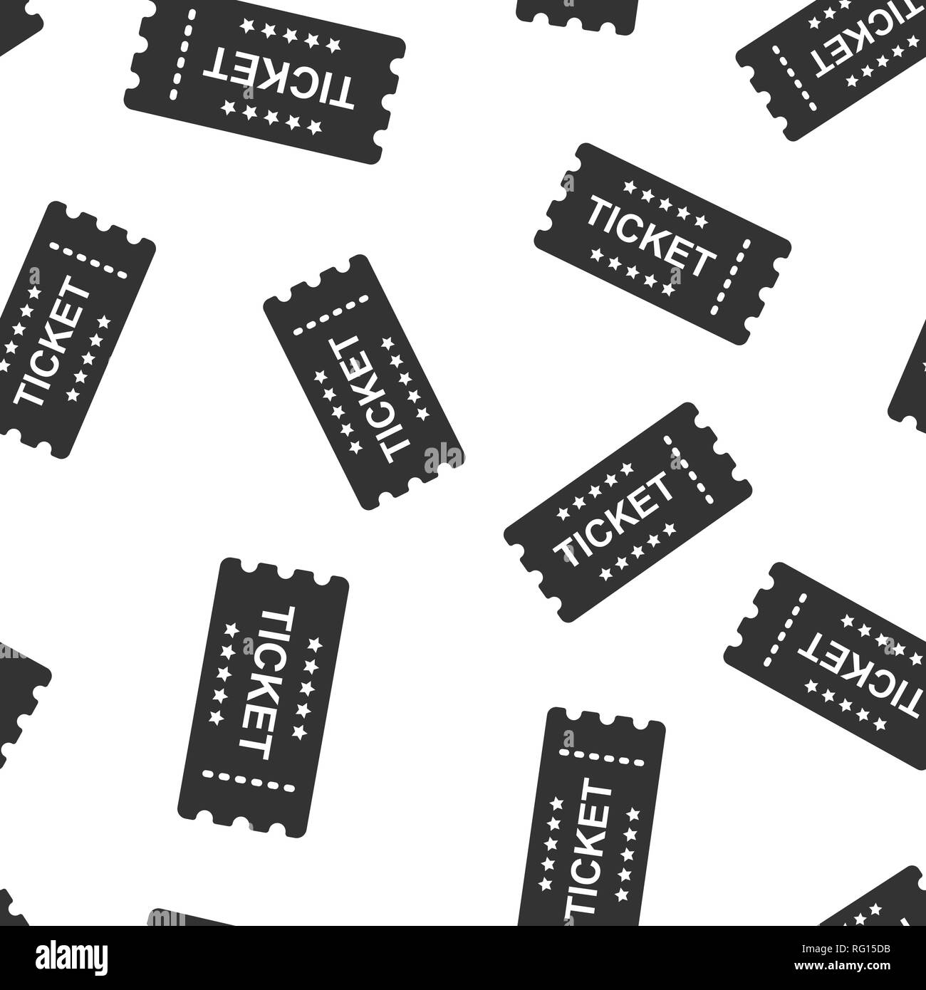 Cinema ticket icon seamless pattern background. Admit one coupon ...