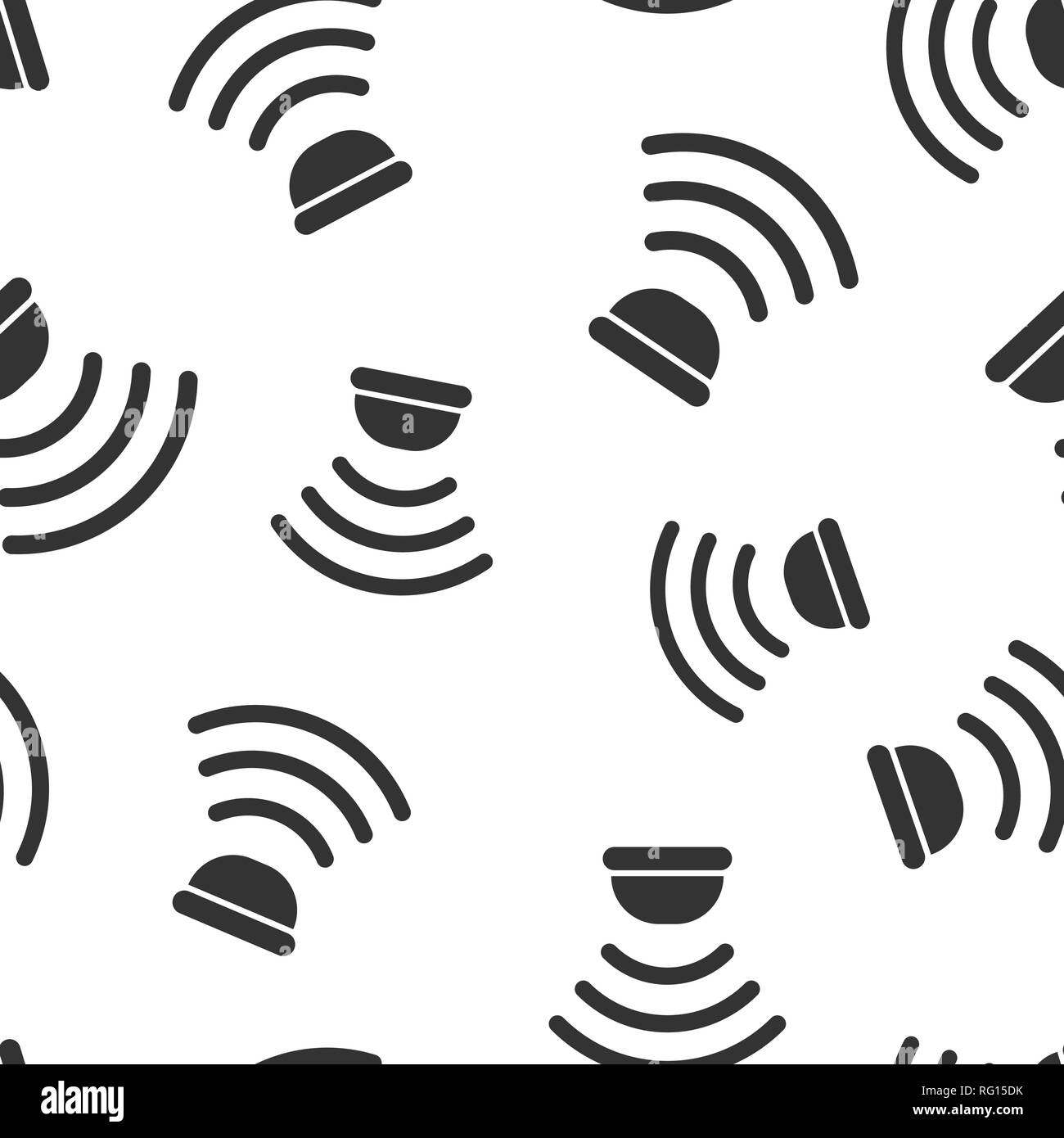 Motion Sensor Icon Seamless Pattern Background Sensor Waves Vector