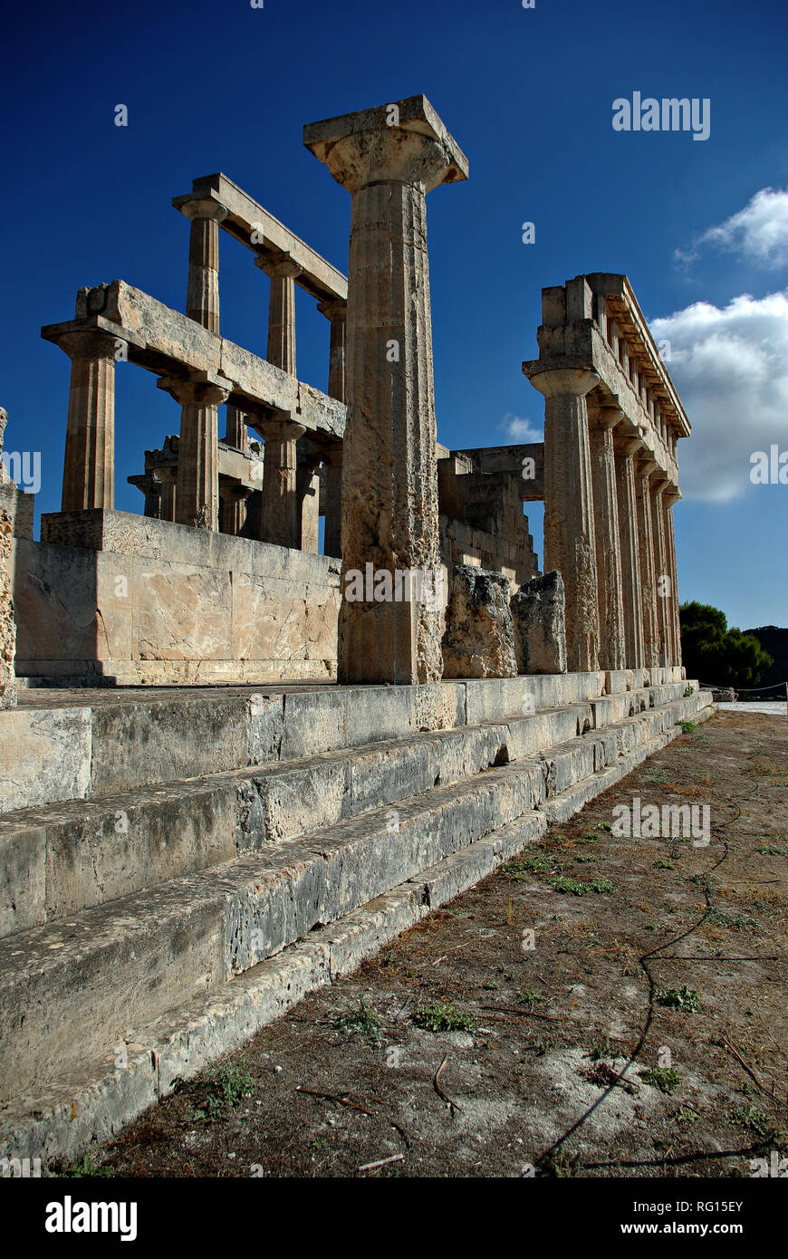 The temple of Aphaia stands on a pine-clad hill in northeast Aegina ...