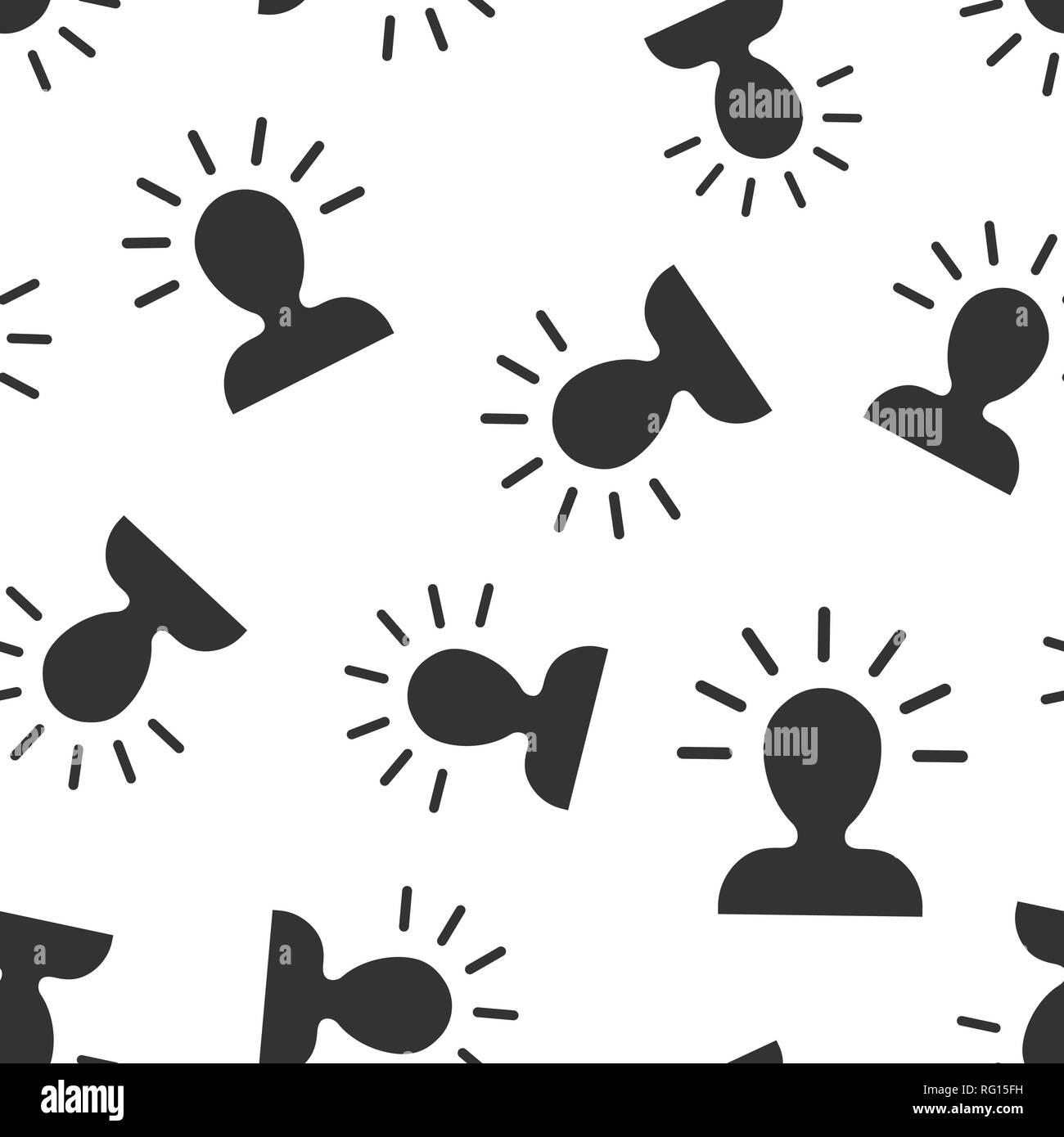 Mind people icon seamless pattern background. Human frustration vector ...