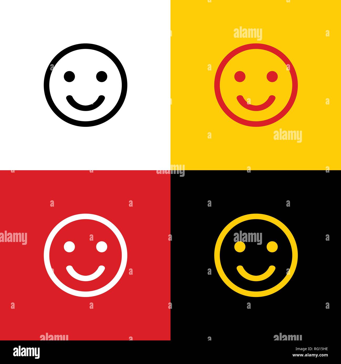 Silhouette emoticon face smile expression hi-res stock photography and ...