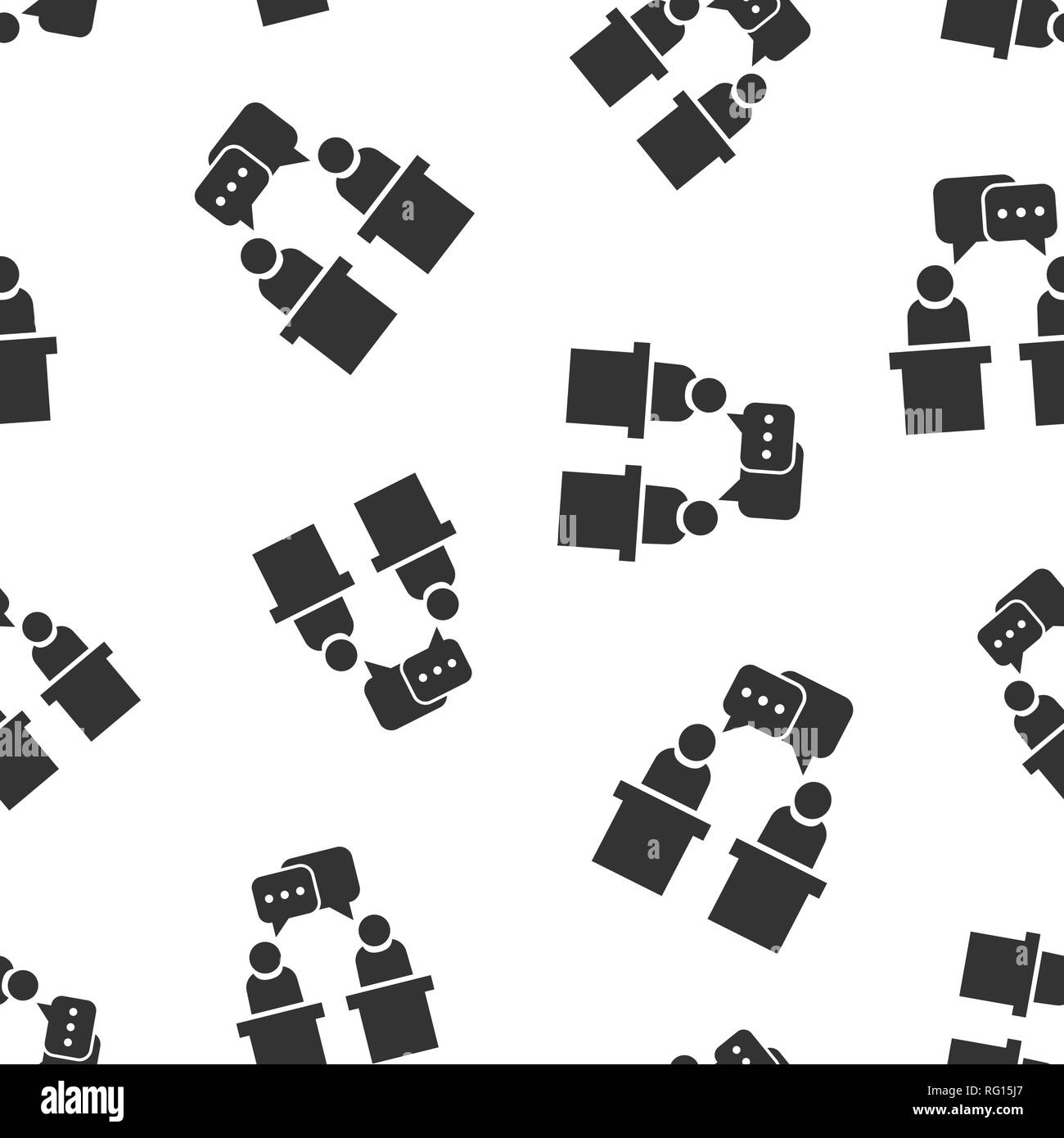 Politic debate icon seamless pattern background. Presidential debates ...