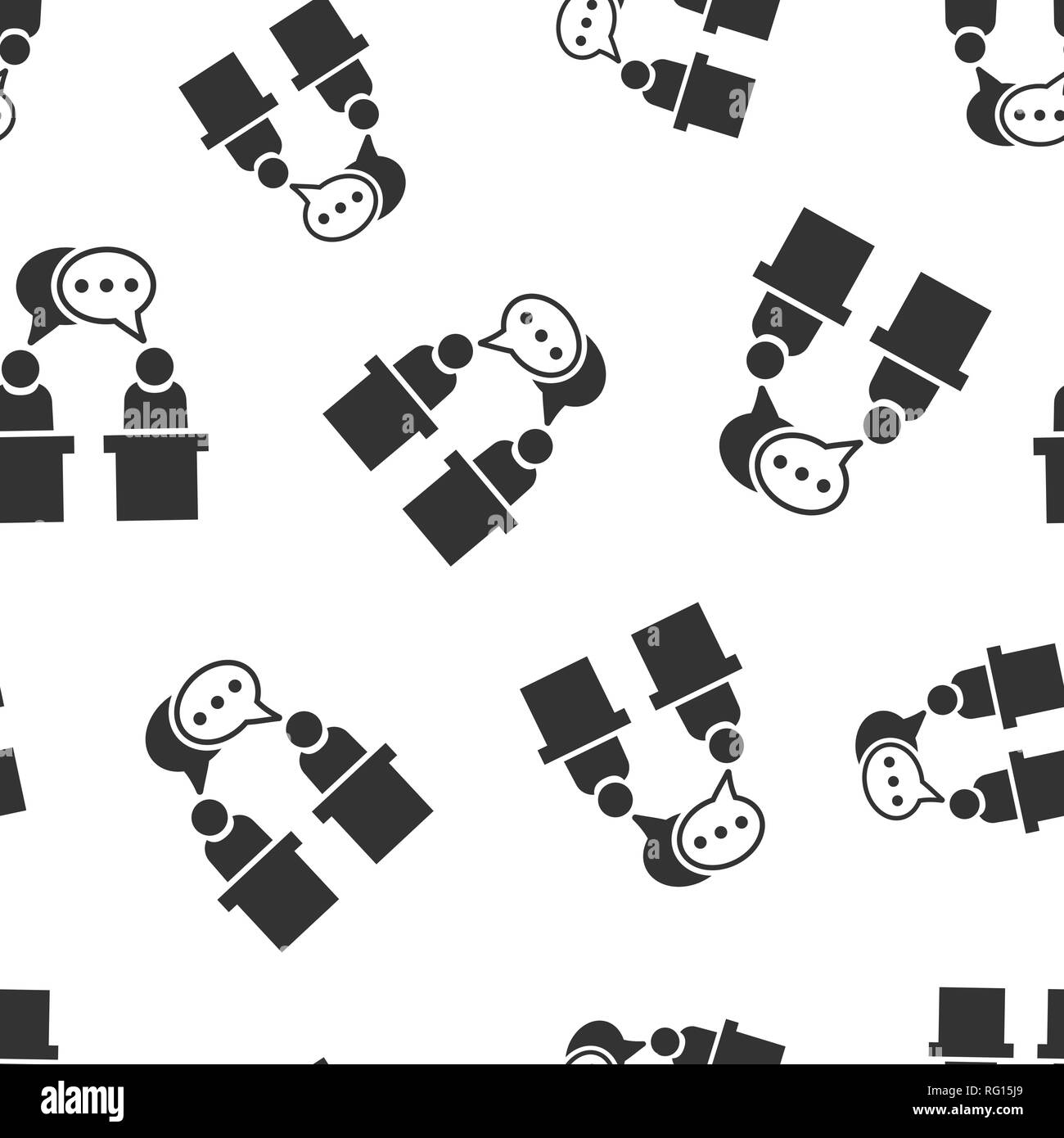 Politic debate icon seamless pattern background. Presidential debates ...