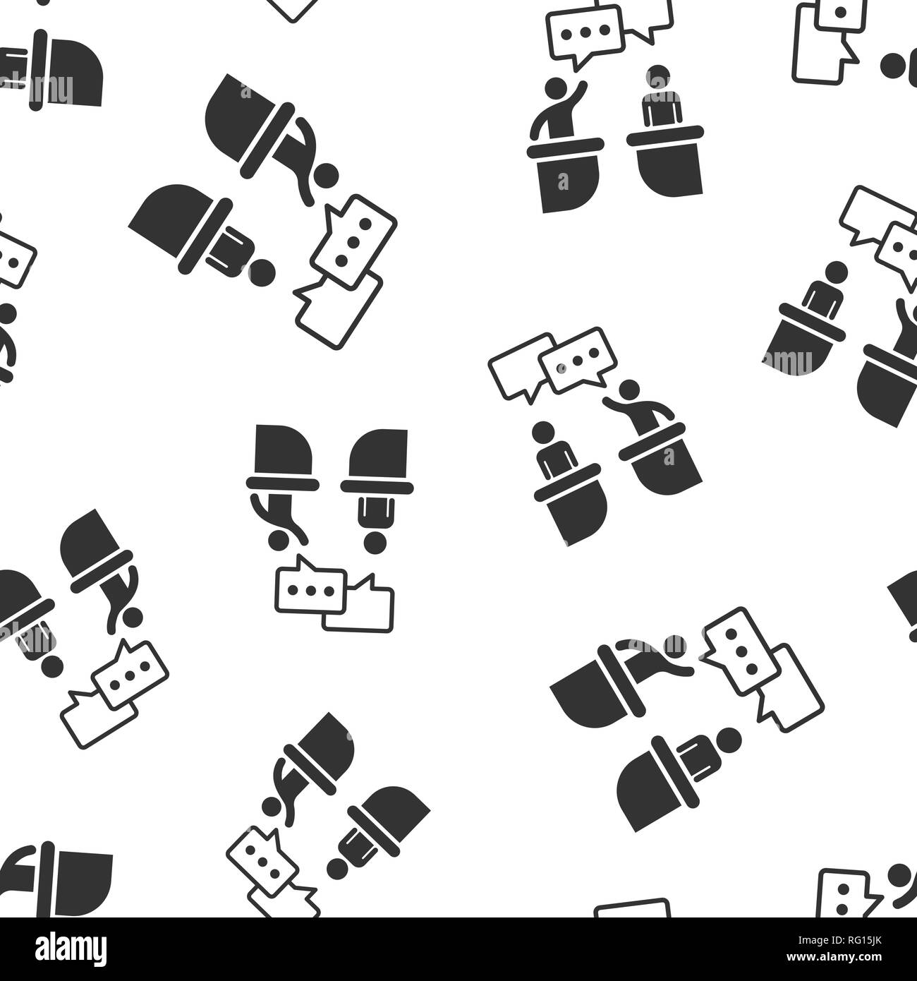 Politic debate icon seamless pattern background. Presidential debates ...