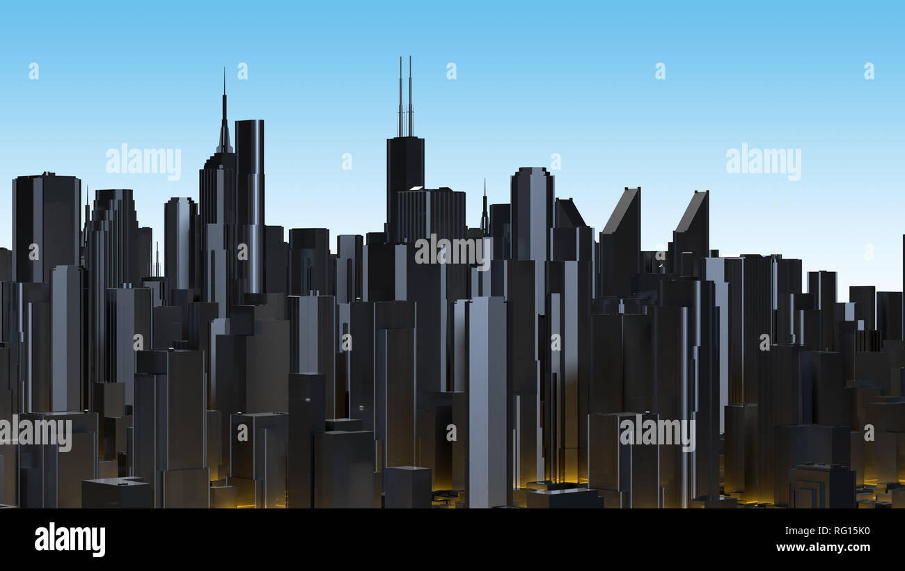 Abstract 3d city model hi-res stock photography and images - Alamy