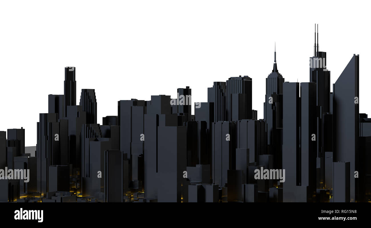 Abstract futuristic urban background, virtual reality. 3d rendering ...