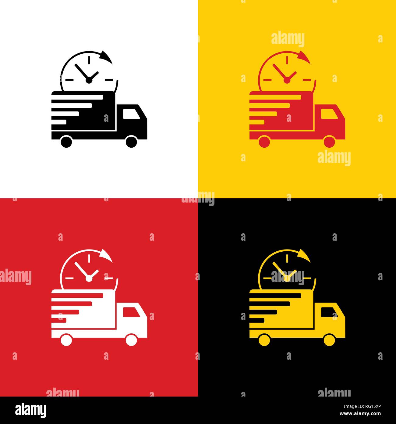Delivery sign illustration. Vector. Icons of german flag on ...