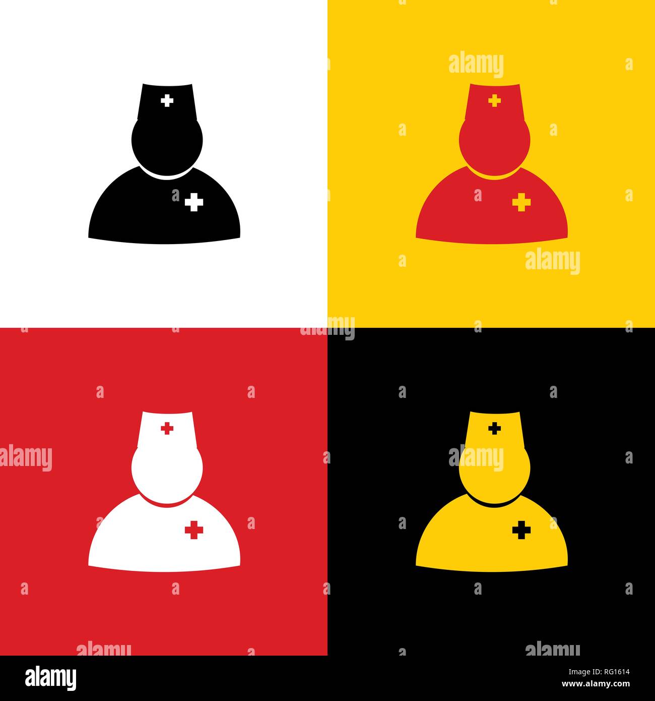 Doctor sign illustration. Vector. Icons of german flag on corresponding ...