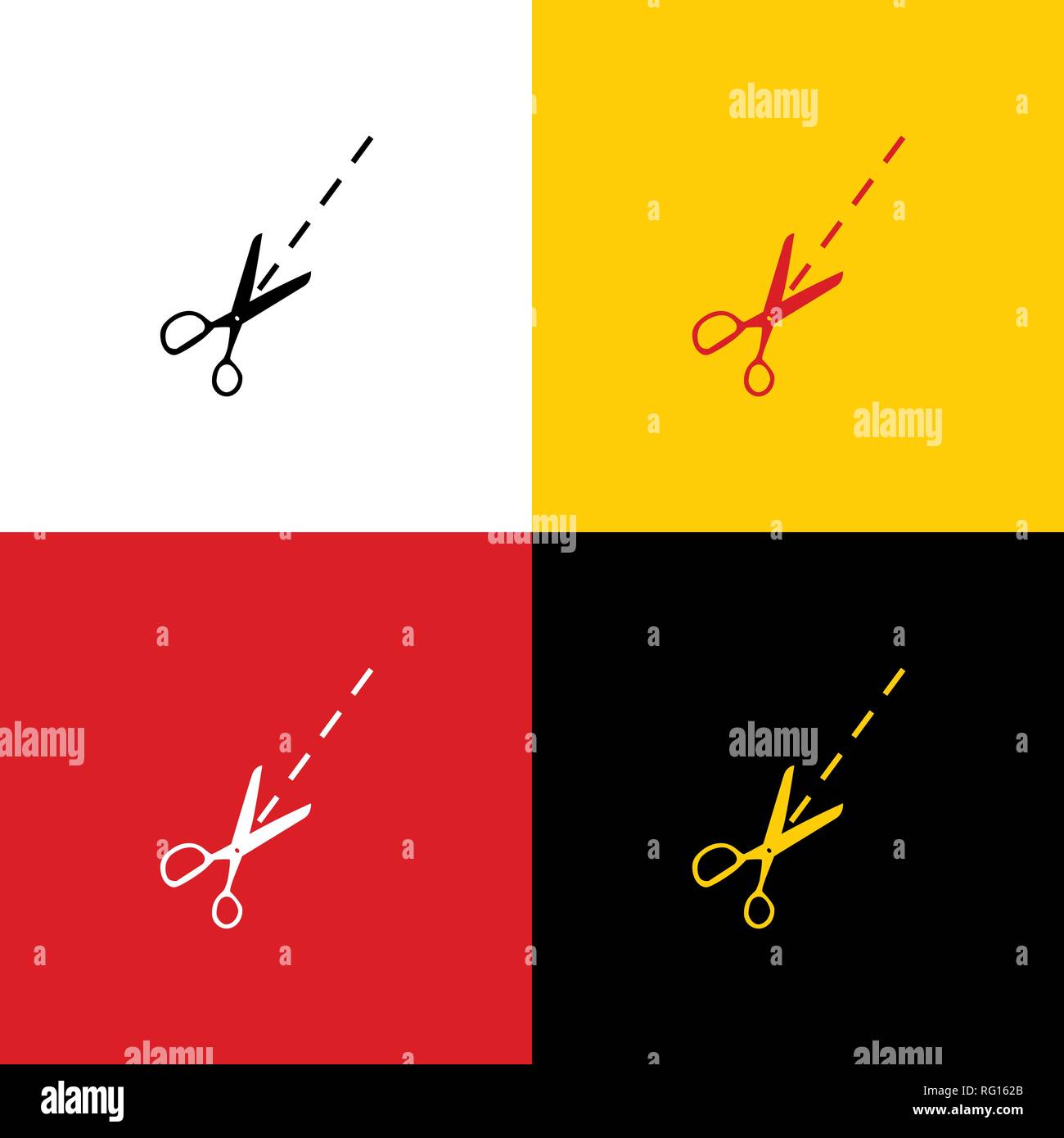 Scissors sign illustration. Vector. Icons of german flag on ...