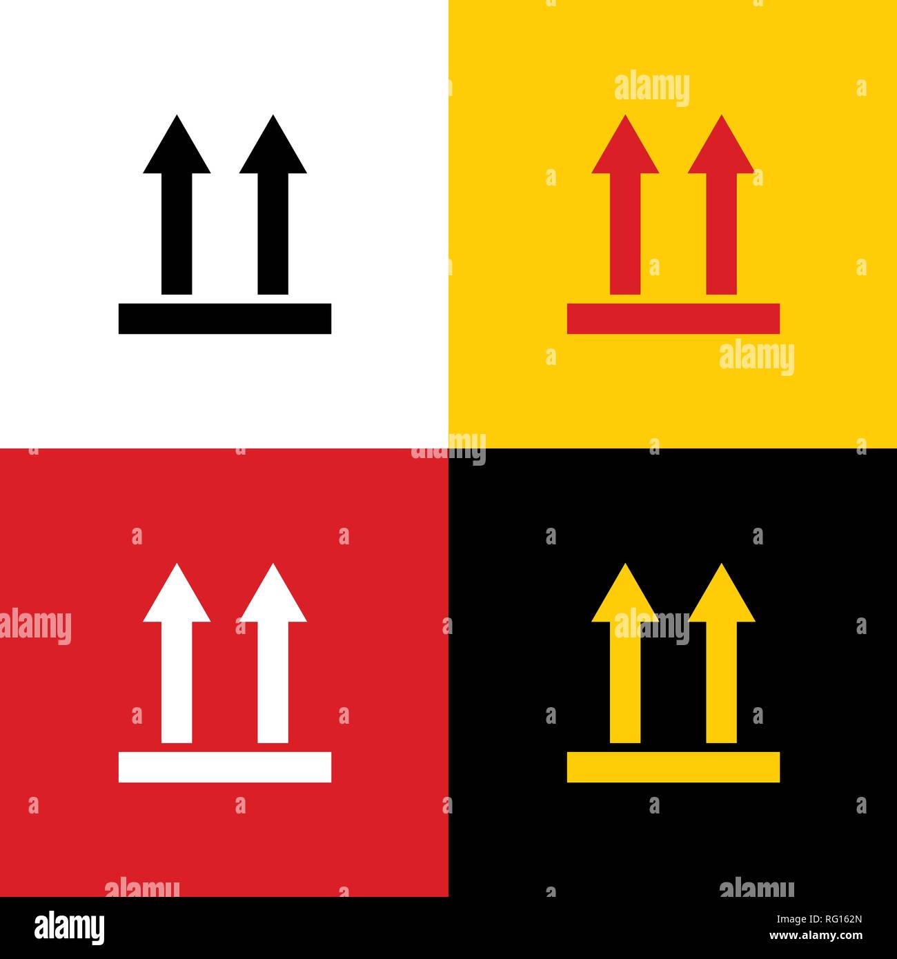 Logistic sign of arrows. Vector. Icons of german flag on corresponding ...