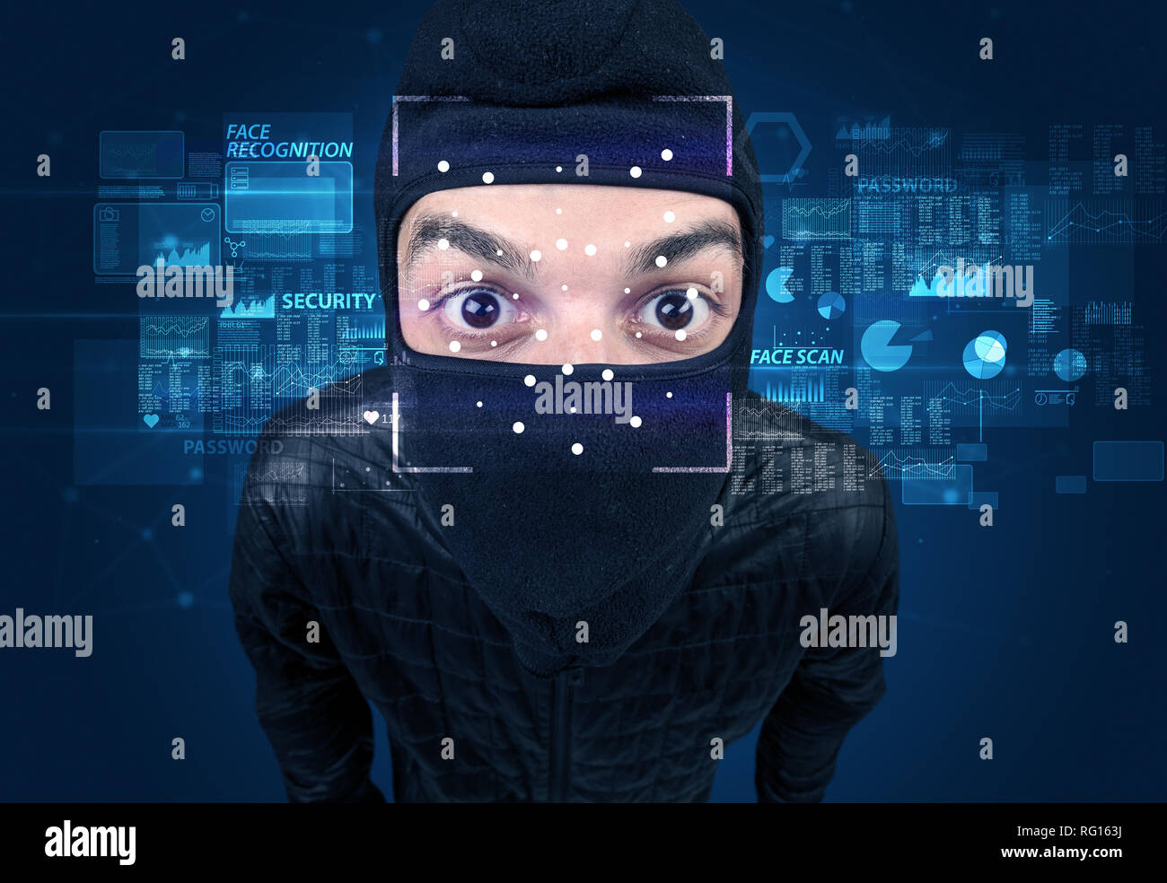 Digital Face Recognition System concept Stock Photo - Alamy