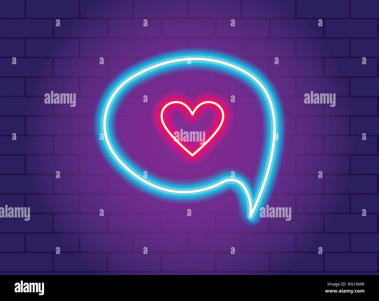 Love neon in line Stock Vector Images - Alamy
