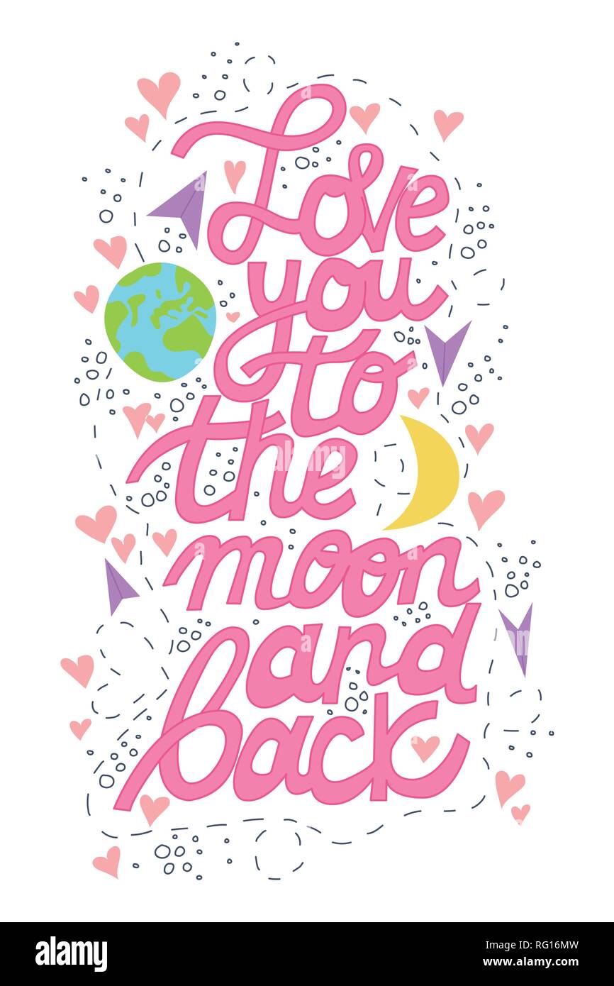 Love to the moon and back Cut Out Stock Images & Pictures - Alamy