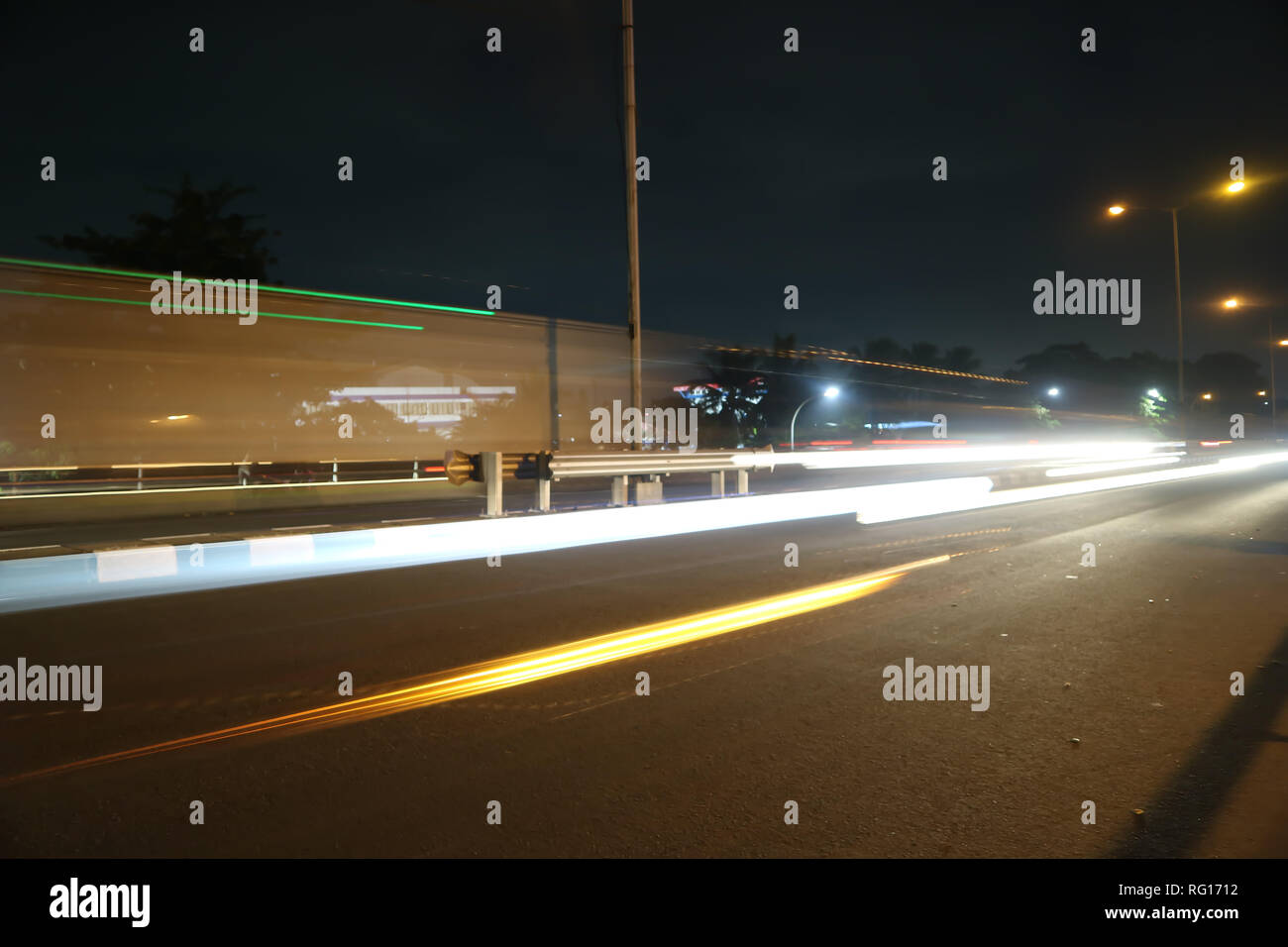 slow shutter speed (long exposure) shot at the bridge Stock Photo - Alamy