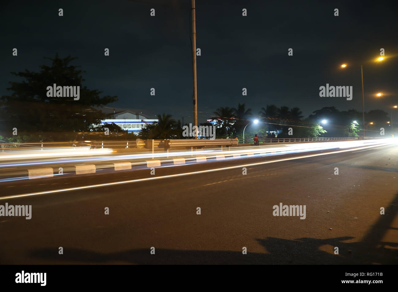 slow shutter speed (long exposure) shot at the bridge Stock Photo - Alamy