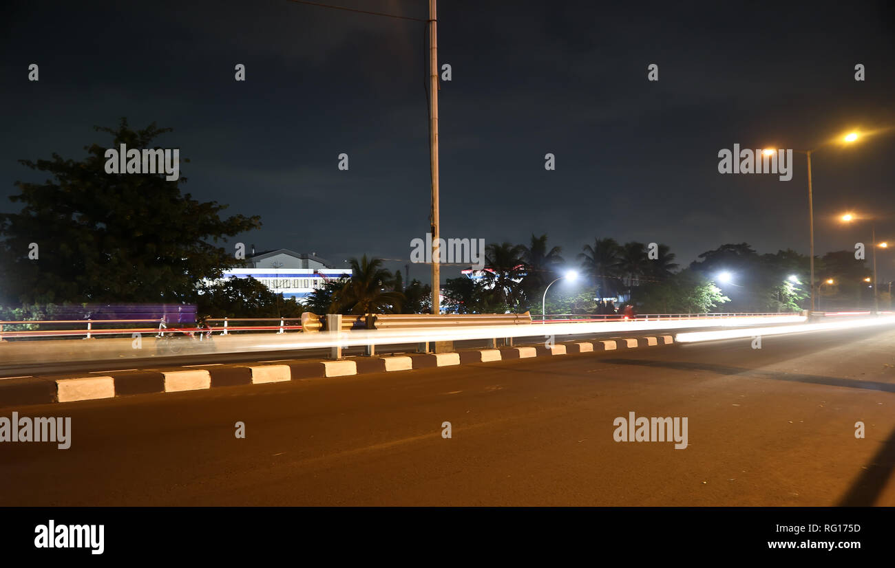 slow shutter speed (long exposure) shot at the bridge Stock Photo - Alamy