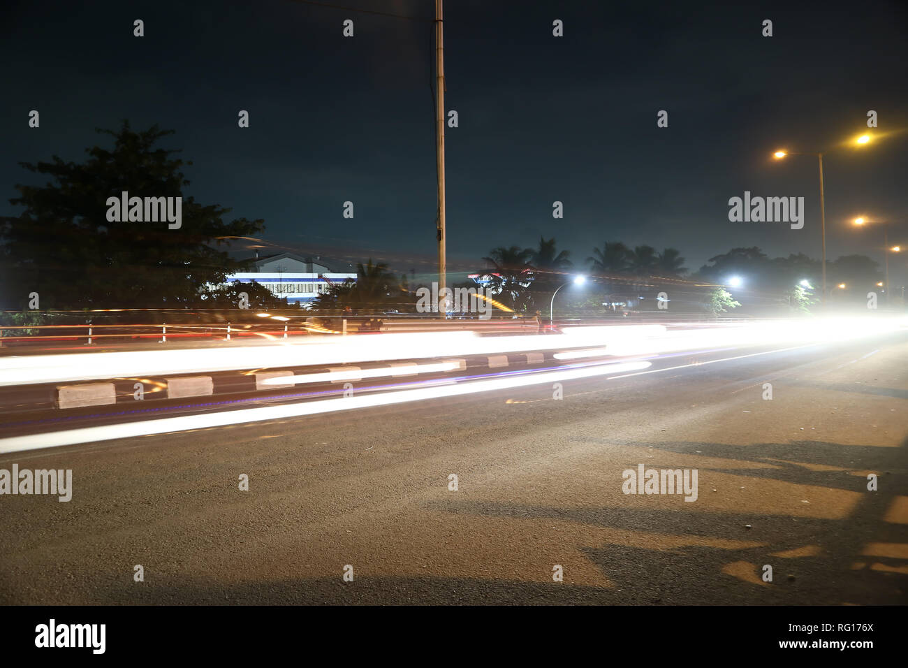 slow shutter speed (long exposure) shot at the bridge Stock Photo - Alamy