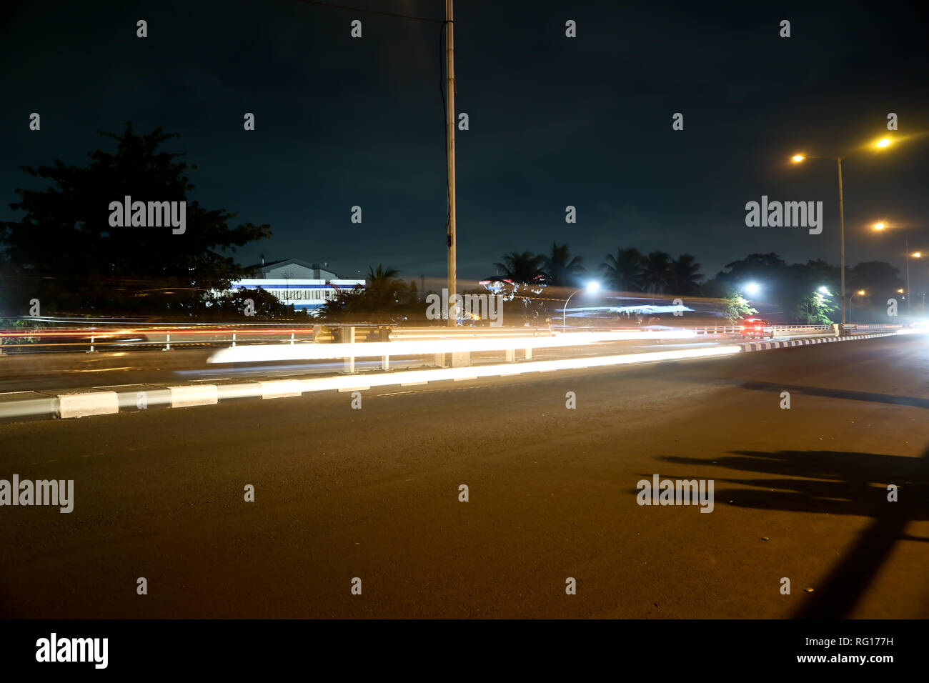 slow shutter speed (long exposure) shot at the bridge Stock Photo - Alamy