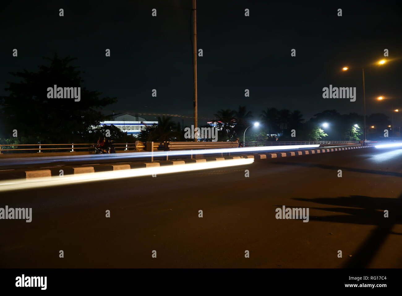 slow shutter speed (long exposure) shot at the bridge Stock Photo - Alamy