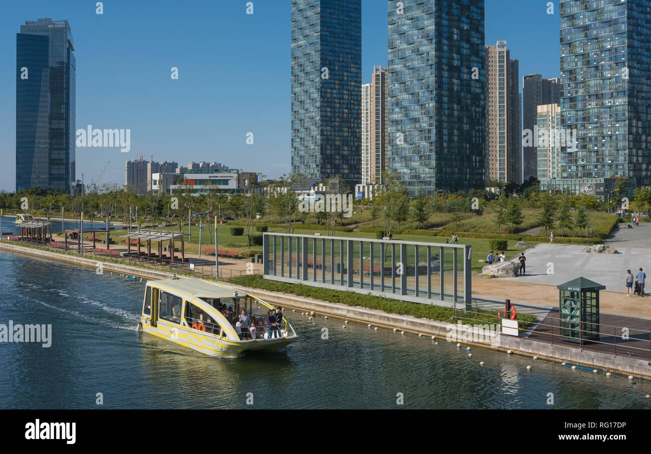 Songdo Central Park, Songdo-dong, Incheon, Seoul, South Korea Stock ...