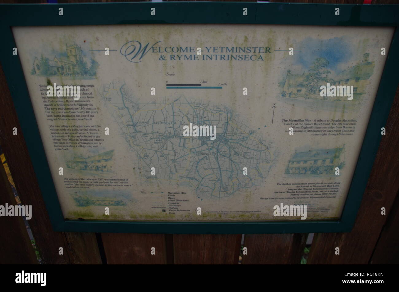 Yetminster. The Macmillan Way. Long-distance trail. Dorset. England. UK ...