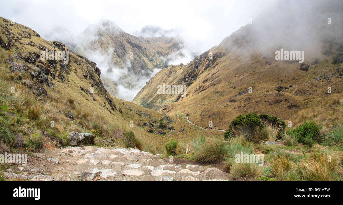 Breathtaking view of the andean landscape following the world famous ...