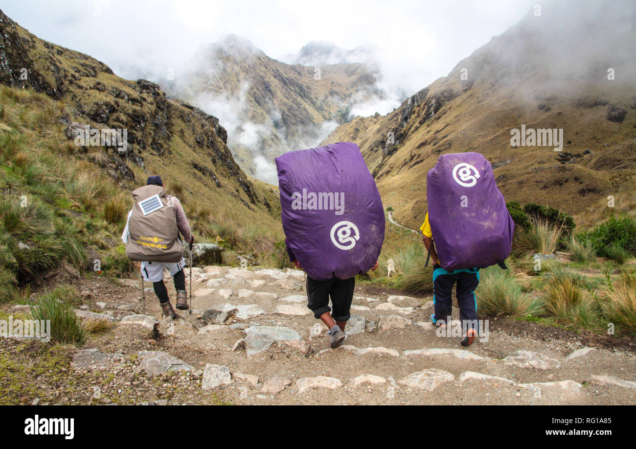 Breathtaking view of the andean landscape following the world famous ...