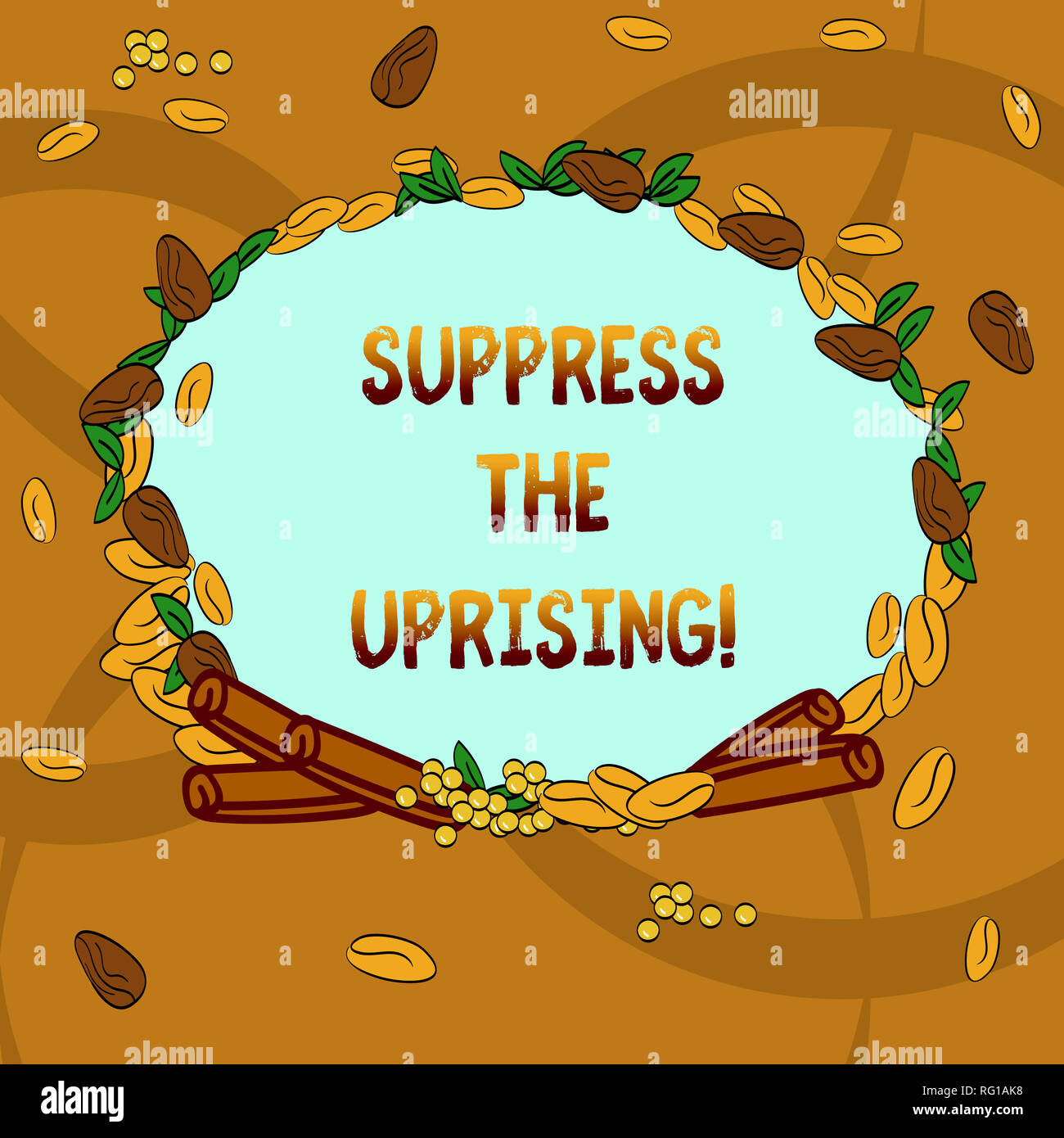 Text sign showing Suppress The Uprising. Conceptual photo Invading and ...